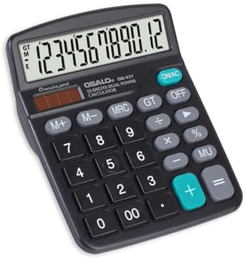 OSALO Desktop Calculators, 12 Digit Basic Desk Calculator with Large ...