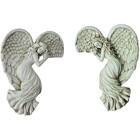 Amazon.com: Angel Door Frame Decor Statue Angel Wings Sculpture Angel ...
