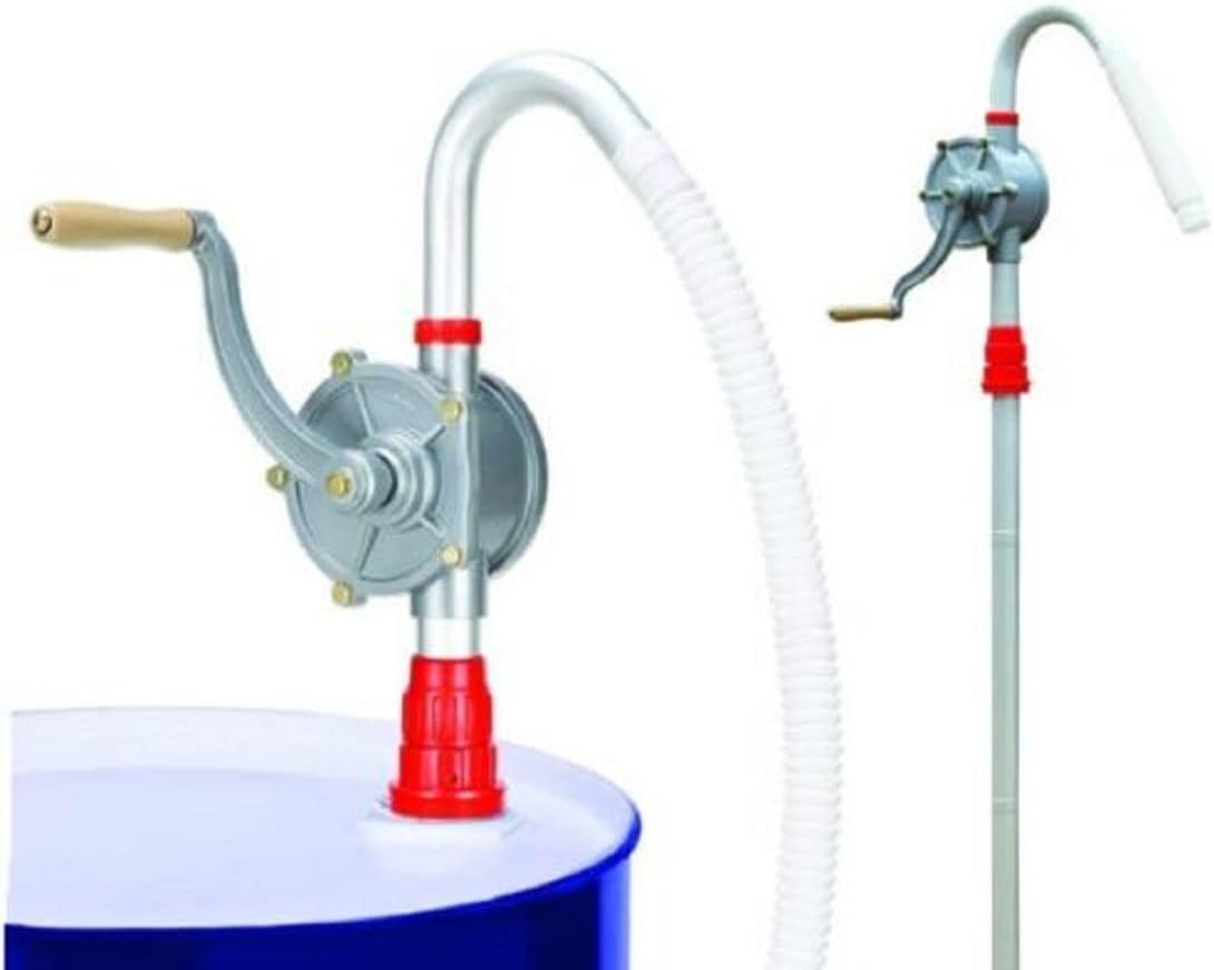 Amazon.com: Aluminum Rotary Gas Oil Fuel Hand Pump 55 Gallons Self ...