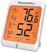 ThermoPro TP50 Digital Hygrometer Indoor Thermometer Humidity Monitor ...
