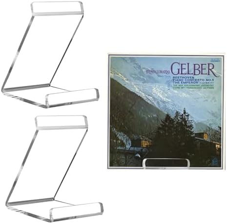 Amazon.com: Stalent 2PC Vinyl Record Tabletop Display Stands - Clear ...