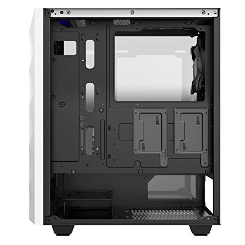 GameMax White Diamond ARGB Mid-Tower PC Gaming Case, ATX, 3 Pin Aura ...