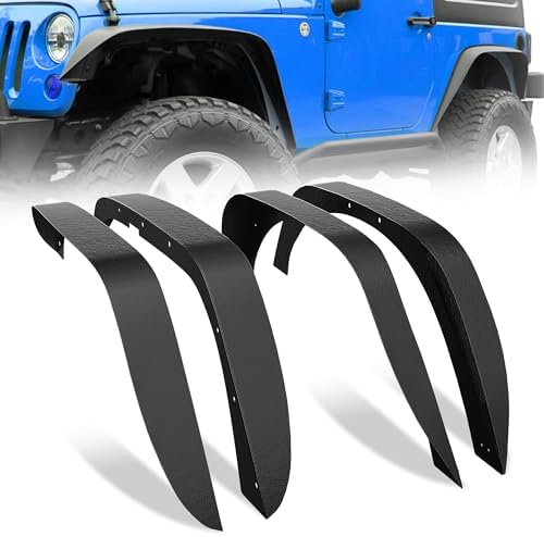 Amazon.com: EYOUHZ for Wrangler JK Flat Front & Rear Fender Flares ...