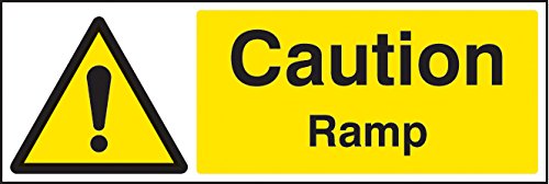 Warning Signs - Caution ramp - Rigid Plastic : Amazon.co.uk: Stationery ...