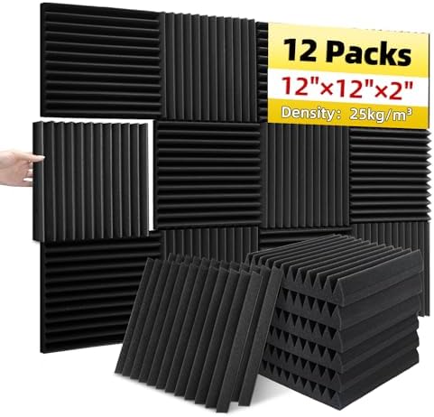 Amazon.com: 12 Pack Sound Proof Foam Panels for Wall with Self Adhesive ...