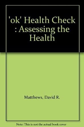 The " OK" Health Check: Better Health Care for People with Learning ...