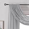Amazon.com: DONREN Grey Window Scarf for Background - Luxury Soft Sheer ...