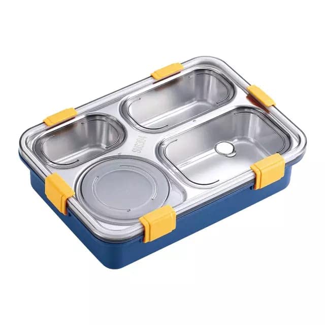 Buy The Simplifiers 4 Division Stainless Steel Jumbo Lunch Box with ...