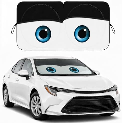 Amazon.com: Car Windshield Sun Shade, Funny Cartoon Eyes Sun Visor for ...