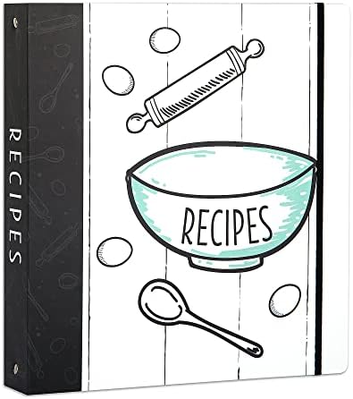 Amazon.com: Recipe Binder 8.5x11 3 Ring, Recipe Book to Write in Your ...