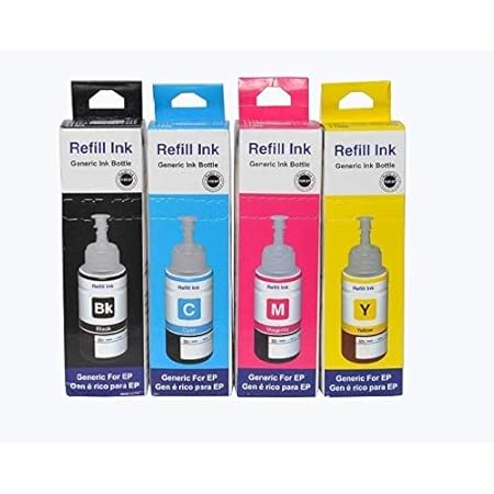 Print Cartridge Ink Set for Epson L380 (Black, Cyan, Yellow, Magenta ...