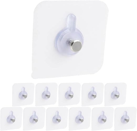 Adhesive Wall Hooks 12pcs No Damage Screw Hanging Hooks Sticker Without ...