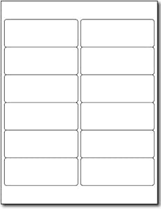 Amazon.com: 4" x 1.5" Rectangle Labels – 12 Per Sheet – 25 Sheets / 300 Total Labels | White ...