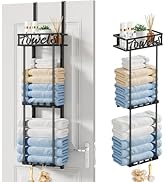 Amazon.com: HapiRm Over Door Towel Rack - 6 Tier Over The Door Towel ...