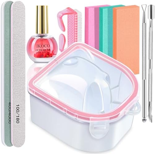 Amazon.com : Nail Soaking Bowl, IKOCO Gel Nail Polish Remover Kit with ...