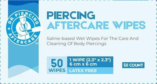 Amazon.com: Dr. Piercing Aftercare Wipes - Gentle Wound Wash Saline ...