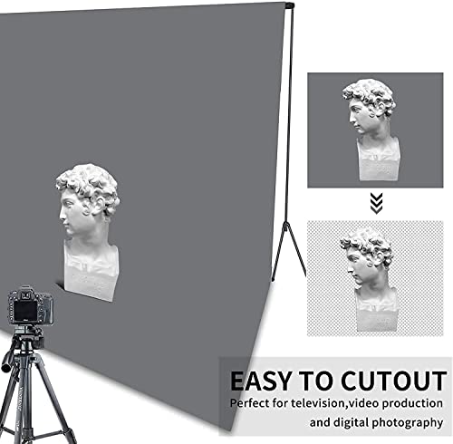 6x9 Ft. Grey Screen Backdrop Background Curtain Rod Pocket for ...