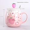 Amazon.com: WHJY Pink Female Coffee Cup Mug, Strawberry Korean Lovely ...