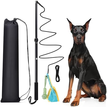 KOXXUD Flirt Pole Dogs, Dog Flirt Pole Extra Strong for Large Medium ...