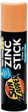 Sun Zapper Light Skin Tone Original Zinc Stick SPF 50 + Zinc Oxide ...
