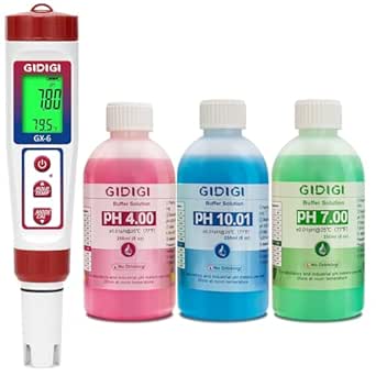 pH Meter Calibration Buffer Solution Kit, Includes pH 4.00, 7.00 and pH ...