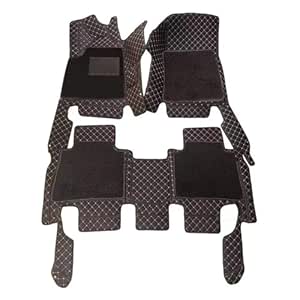 Premium 7D Car Floor Mat Full Set for Skoda Kylaq (All Variants)| Luxury Leather with Grass Mat ...