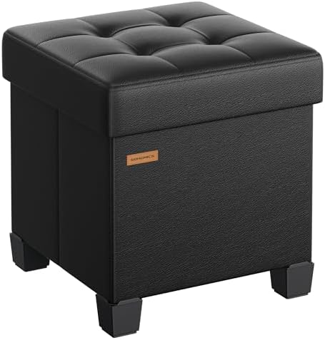 Amazon.com: SONGMICS Storage Ottoman, Cube Ottoman with Legs, 15 x 15 x ...