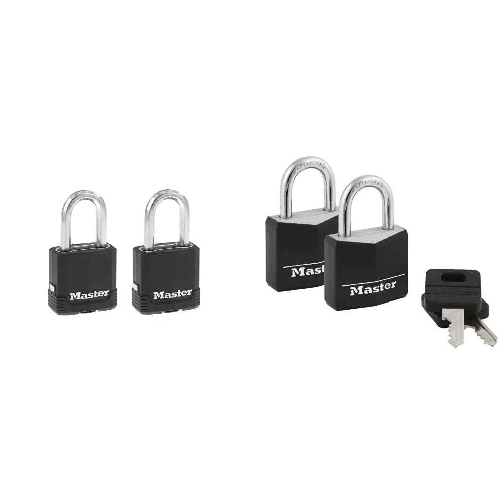 Master Lock M115XTLF Magnum Heavy Duty Outdoor Padlock with Key, 2 Pack ...