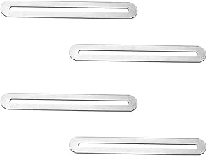 4Pcs Sliver Slotted Brace,Flat Straight Brace Brackets,Adjustable ...
