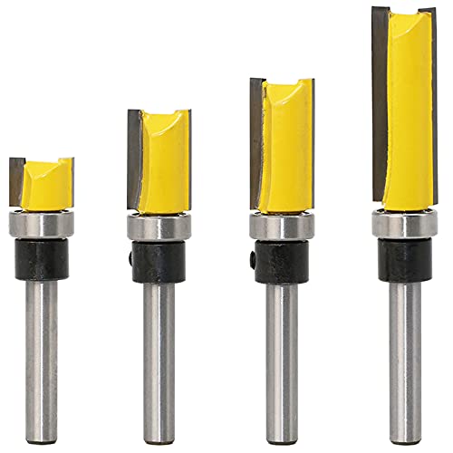Amazon: 1/4 Inch Shank Flush Trim Router Bit, 4Pcs Pattern Template ...