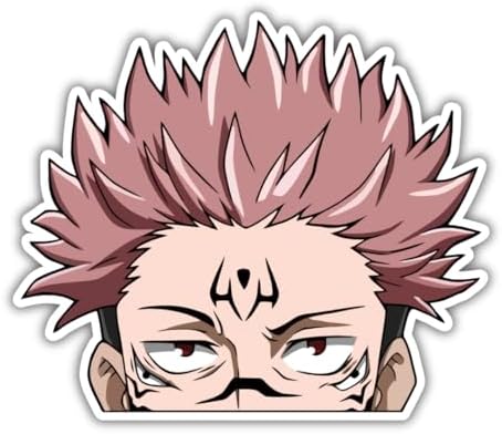 Amazon.com: Sukuna Peeking Anime Vinyl Waterproof Sticker Decal [5X4 ...