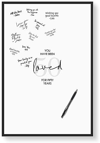 Amazon.com: Karto 50th Birthday Signature Board for Party - Party ...