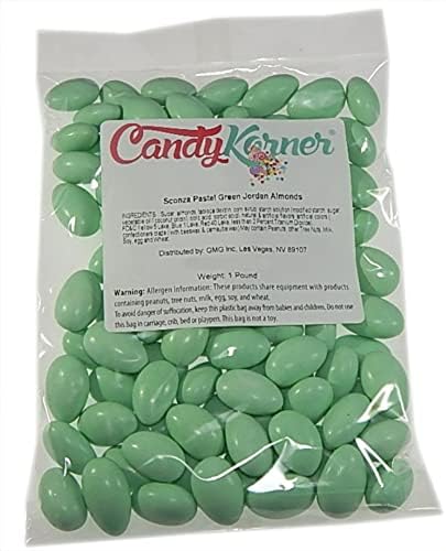 Amazon.com : Jordan Almonds - Candy Coated Almonds - Green Pastel - Top ...