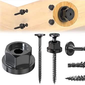 Hex Cap Nut and Screw Hardware Kit, 20Pcs Aluminum 1" Hex Nuts and #14 ...