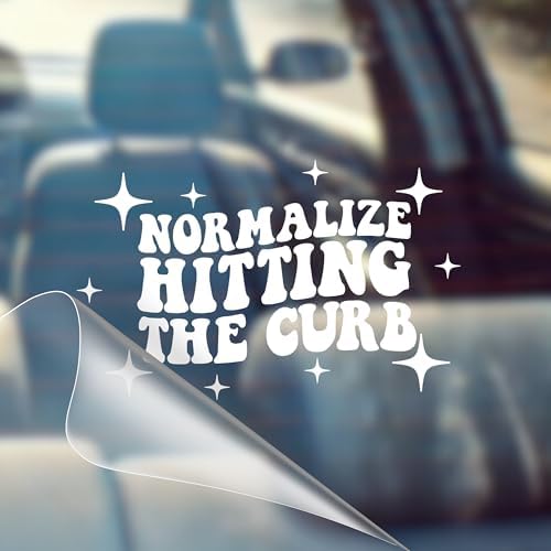 Amazon.com - Normalize Hitting The Curb Retro Vintage Wavy Font - Funny Car Vinyl Decal Bumper ...