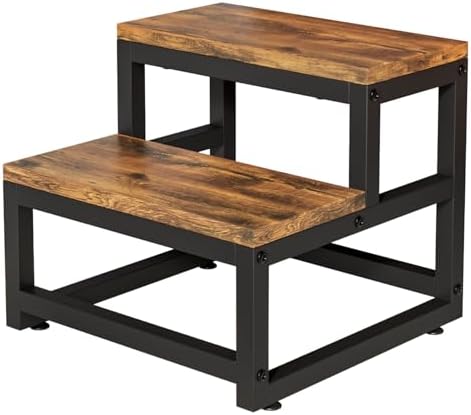 Amazon.de: Wooruy Tritthocker aus Holz, stabil und praktisch, 2-Stufen ...