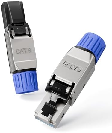 Amazon.com: Cable Matters 6-Pack Tool Free Shielded RJ45 Cat 8, Cat8 ...