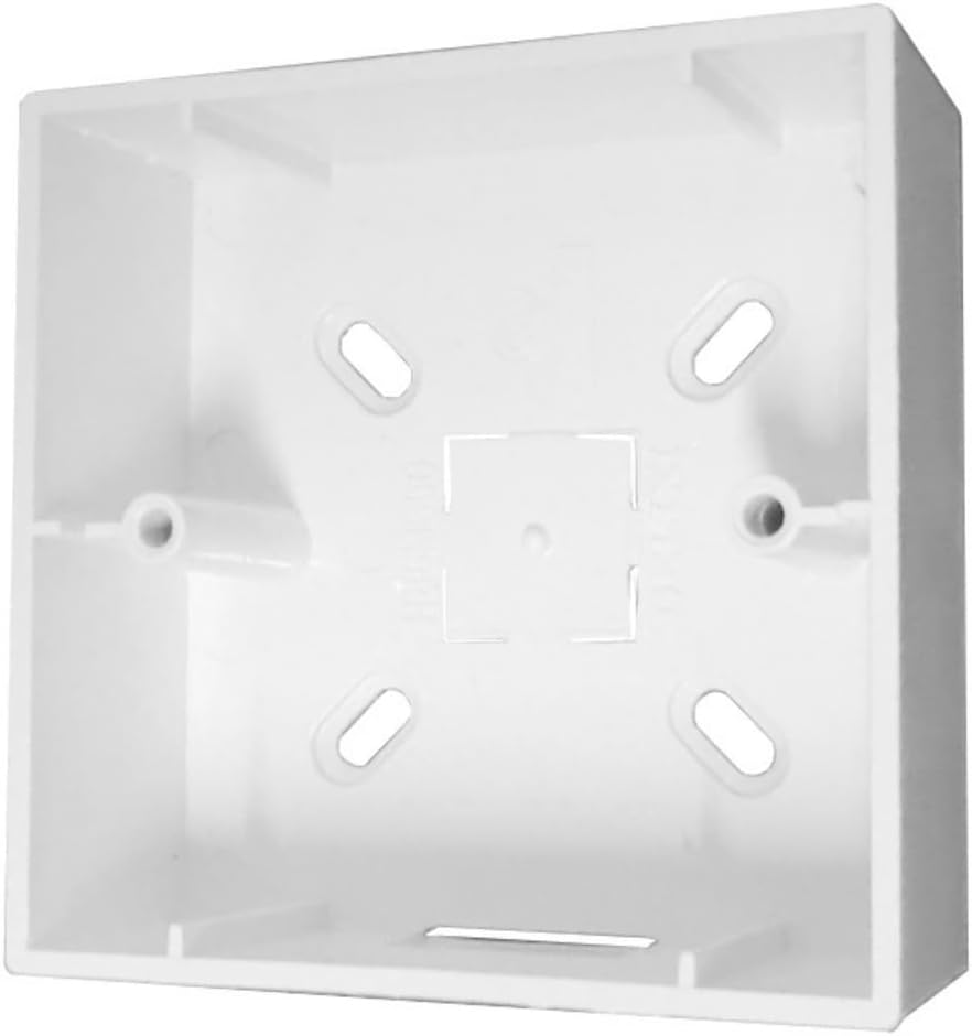 2 Pcs 86x86x38mm White PVC Flush-Type Wall Mounted Single Gang Junction ...