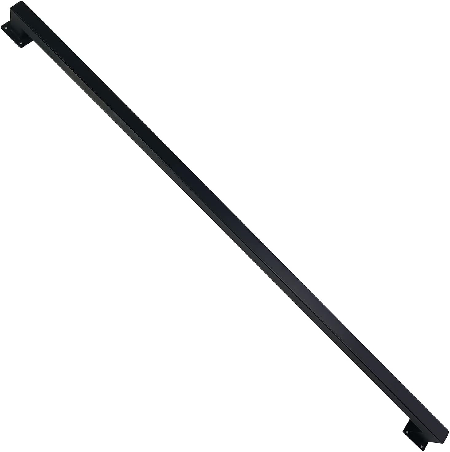 Senmit 12 Feet Square Tube Handrail, Wall Mount Industrial Modern ...