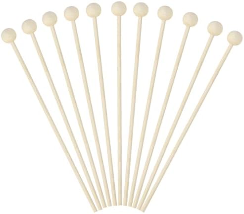 Amazon.com: TIHOOD 200PCS 6inch Rock Candy Sticks with Ball Wood ...