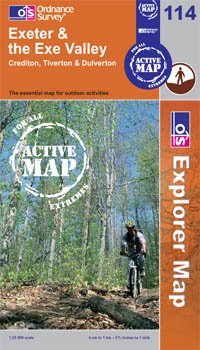 Exeter & The Exe Valley OS Explorer Map Active 114: Amazon.co.uk ...