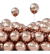 Amazon.com: PartyWoo Metallic Rose Gold Balloons, 100 pcs 12 Inch Rose ...