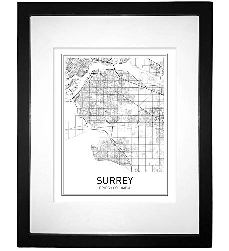 Surrey Poster, Surrey Map, Map of Surrey, City Map Posters, Modern Map Art, City Prints, Map ...