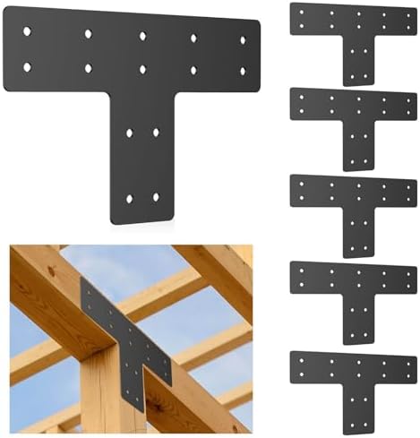 Amazon.com: AOKLIT 4 Pcs T Post Timber Brackets,Post to Beam Connector ...