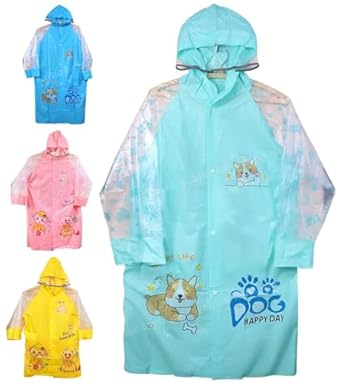 Toyshine Assorted Design Raincoat with School Bag Cover for Girls Boys ...