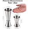 Amazon.com: 2-Pack Stainless Steel Cocktail Jiggers – Japanese Style ...