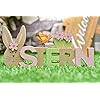 Amazon.de: Valery Madelyn Holz Ostern Schriftzug Dekoration 28cm Ostern Aufsteller mit Osterhase ...