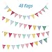Cojoy 10M Bunting Banner, Burlap Fabric Flag Banners with 48pcs ...