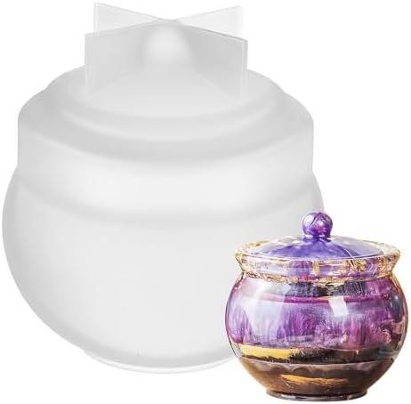 Amazon.com: Moukiween Large Storage Box Molds with Lid, Resin Jar Mold, Silicone Box Mold for ...