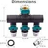 Amazon.com : Hose Splitter, 3 Way Heavy Duty, Hose Connector Rotated ...